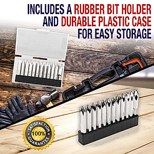 Phillips Screwdriver Drill Bit Set (Premium 12pc Complete Set) w/Storage Case and Bit Holder - 1/4in Hex Shank Magnetic Bit Set - Impact Ready - S2 Steel - Long 2in Heads for Drills. Baker and Bolt