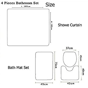 4 Pcs Set Shower Curtain Sets for Bathroom in Home Funny Laughing Yorkshire Terrier Dog Bathroom Shower Curtain Set Sitting Yorkie Puppy Doggy Bath Mats Rugs Toilet with 12 Hooks 71x71in