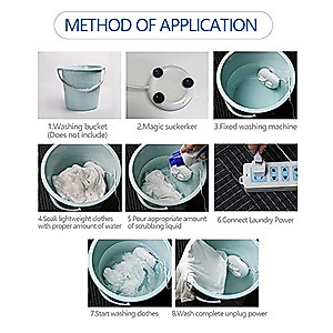 Mini Portable Washer Machine, Small Personal Apartment Rotating Ultrasonic Turbines Washer Usb Automatic Washing Machine For Camping Tourism Rv Dormitory Business Trip (White)