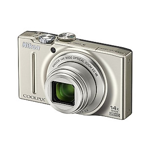 Nikon COOLPIX S8200 16.1 MP CMOS Digital Camera with 14x Optical Zoom NIKKOR ED Glass Lens and Full HD 1080p Video (Silver)