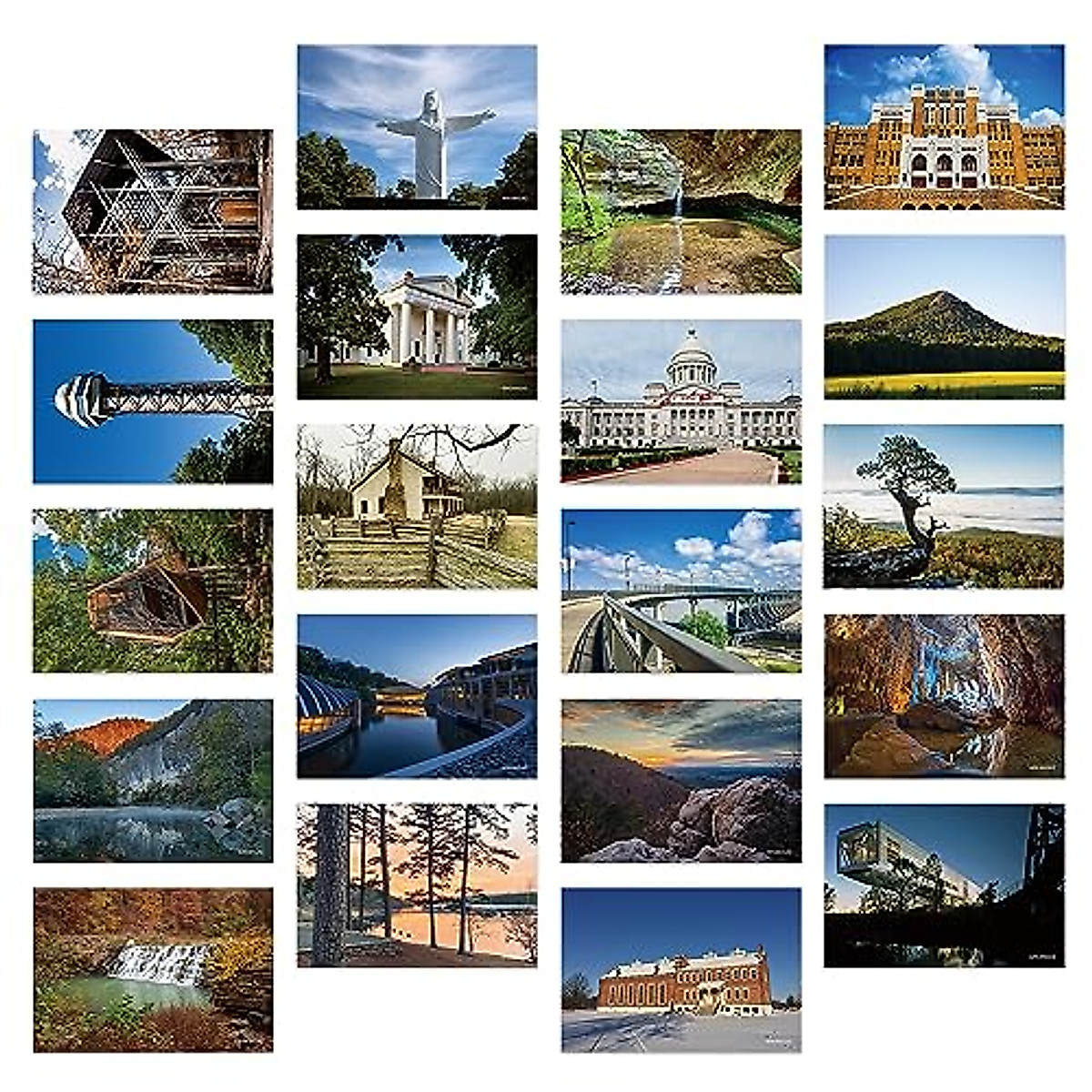 Dear Mapper Vintage United States Arkansas Landscape Postcards Pack 20pc/Set Postcards from Around the World Greeting Cards for Business World Travel Postcard for Mailing Decor Gift