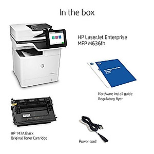 HP LaserJet Enterprise MFP M636fh Monochrome All-in-One Printer with built-in Ethernet & 2-sided printing (7PT00A)