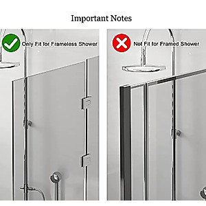 KOHUIJOO Shower Door Hooks, 7-Inch Over Door Hooks for Bathroom Frameless Glass Shower Door Stainless Steel Towel Hooks Heavy Duty Rack Hooks for Robe,Towel, Drilling-Free 2pcs (Long Black)