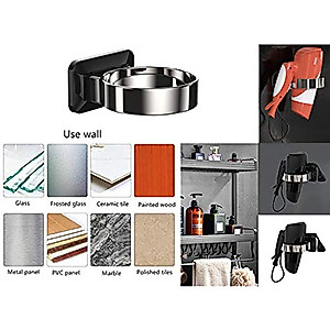 shan Jiang Self-Adhesive Hair Dryer Holder, Wall-Mounted Storage Device, for Bathroom, Household Hair Dryer Holder.