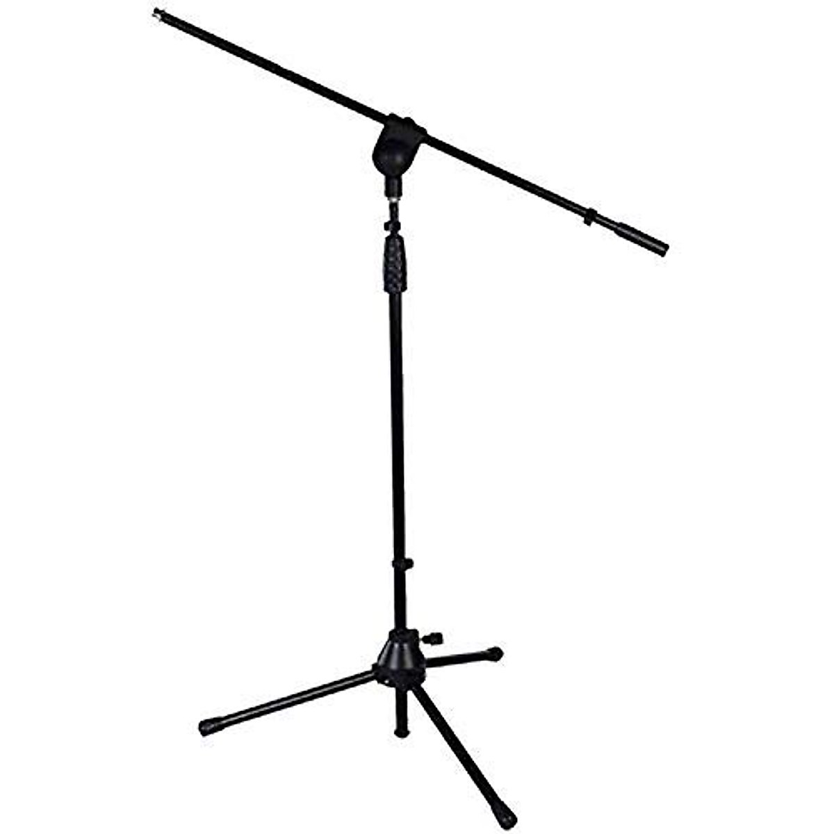 LyxPro Microphone Stand Boom Arm Tilting Rotating Floor Podium Stage or Studio Strong Durable And Foldable Height 38.5"- 66" Extends Arm to 29 3/8" Comes With 3/8" and 5/8" mount Adapter