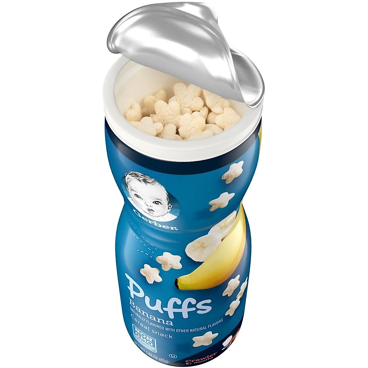 Gerber Graduates Puffs Cereal Snack, Banana, 1.48 Ounce