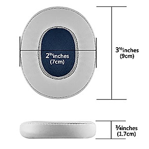 Ear Pads for Skullcandy Crusher Wireless Crusher Evo Crusher ANC Hesh 3 Venue ANC Headphones Replacement Ear Cushions, Ear Covers, Headset Earpads (Protein Leather/White)