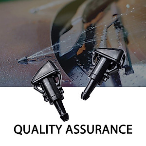 OTUAYAUTO Front Windshield Washer Nozzles - Compatible with Dodge Caliber, Journey | Jeep Grand Cherokee, Compass | Ram 1500 2500 3500 - Replaces OEM #: 4805742AB, Spray Jet Kit (pack of 2)