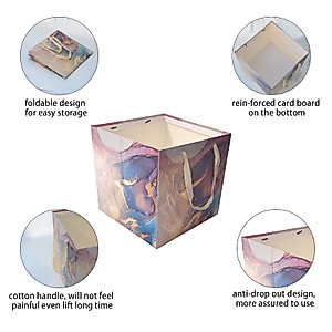 RUIFYRAY Extra Large Gift Bag, 11.8" Square Reusable Big Bag with Handle, for Wedding, Birthday, Presents, Father's Day, Thanksgiving, Christmas, New Year's, Holiday Gifts