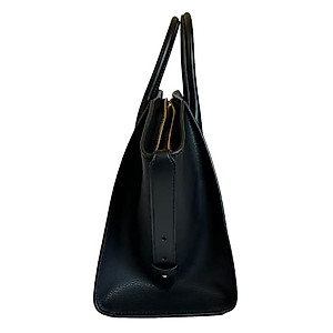 Michael Kors Avril Large Top Zip Slouch Satchel Crossbody Black Leather