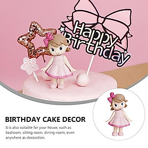 Didiseaon Cake Decoration Tabletop Ornament Christmas Decor Girl Cakes Toppers Princess Girl Figurines Doll Cake Topper Bridal Ballet Doll Little Girl Christmas Socks Child Polymer Clay