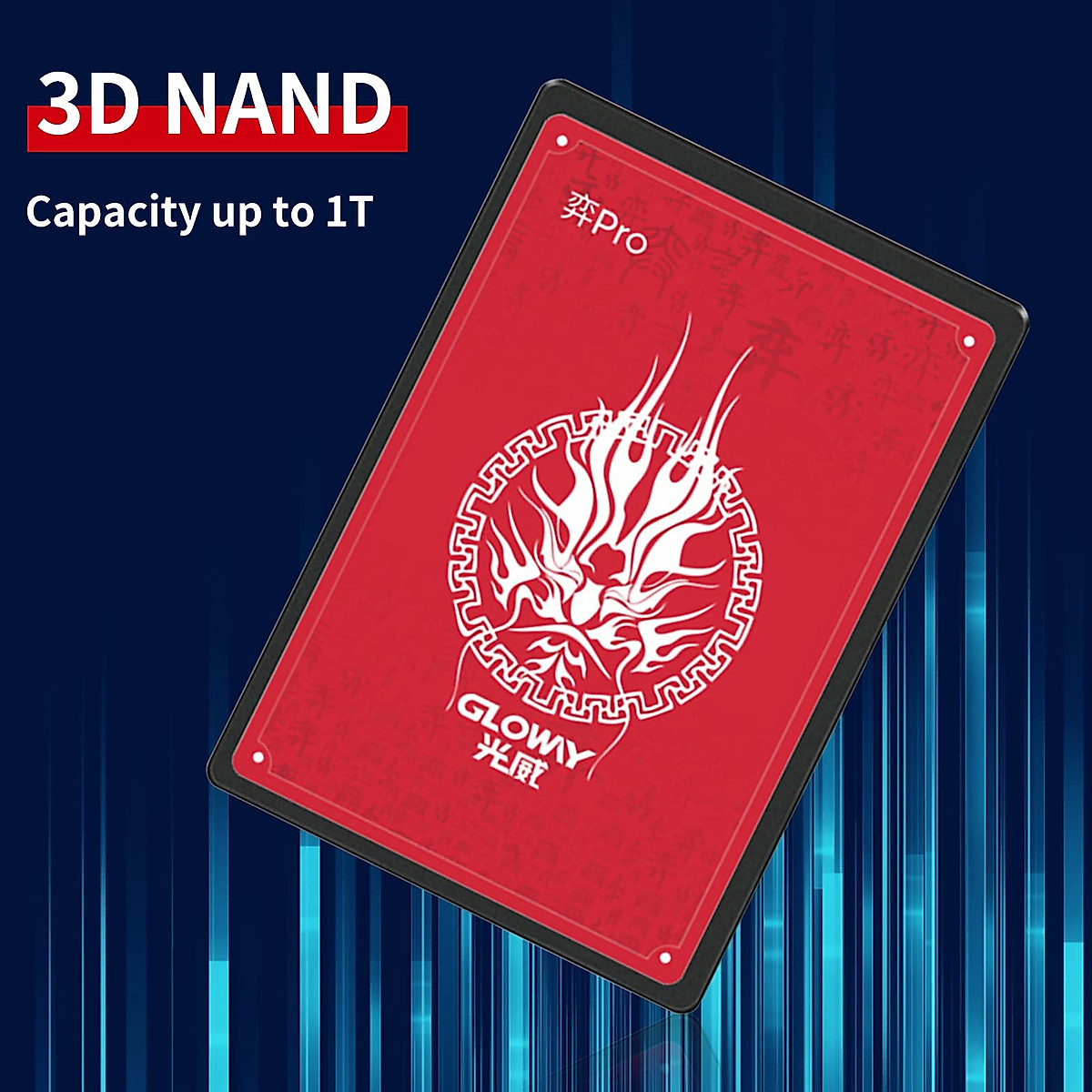 Gloway 1T SSD SATA III 2.5-inch 3D NAND Solid State Drive Compatible with Laptop & PC Desktop