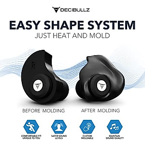 Decibullz Custom Molded High Fidelity Earplugs for Concerts, Musicians, and Noise Sensitivity