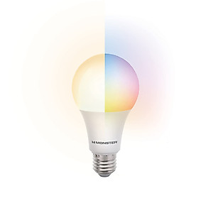 XTREME DIGITAL LIFESTYLE ACCESSORIES Monster Multi-Color & Multi-White LED Light Bulb with IR Remote Control, 12 Lighting Options, Brightness Controls