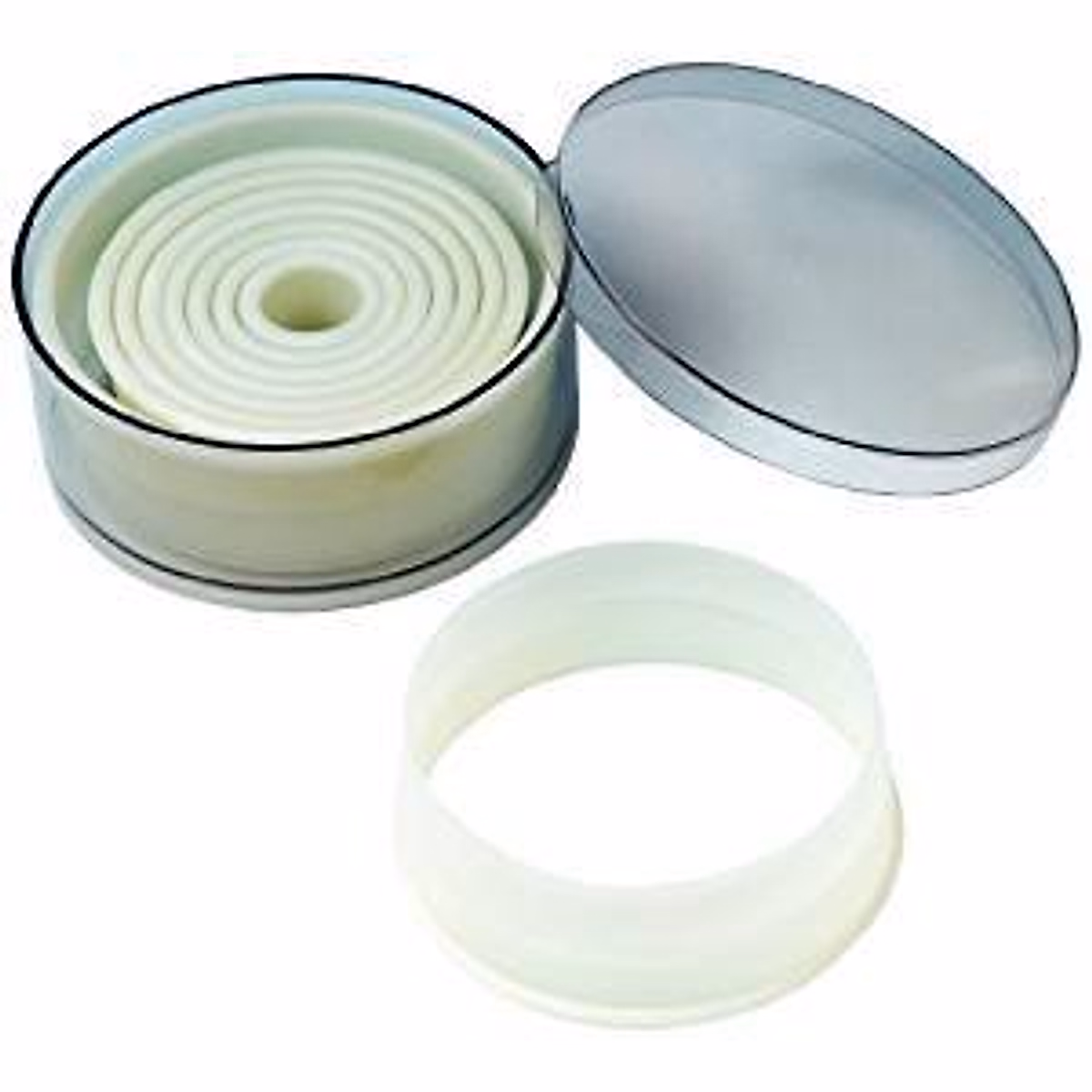 Oggibox 9-Piece Round Cookie Cutter Set, Multi-size Circle Biscuit Cutter Set Nylon Sandwich Pastry Cutters for Fondant, Cake, Dough