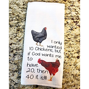 Chicken Hand Towel Humor - Funny Chicken Towel for Chicken Lovers - Chicken Math