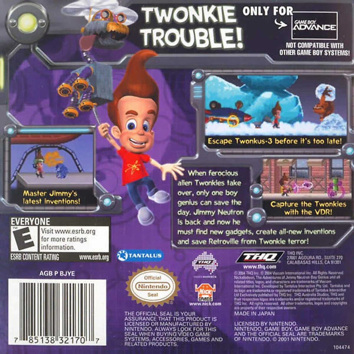 Jimmy Neutron Boy Genius - Game Boy Advance