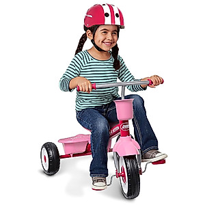 Radio Flyer Toddler Tricycle and Stroller, w/ Adjustable Seat for 9 Months to 5 Years Old, Pink
