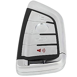 SCITOO Keyless Entry Remote Key Fob SHELL CASE Replacement for 4 Buttons Uncut Car Key 2017 for BMW 740i xDrive 2014-2017 for BMW X5 2014-2017 for BMW X6 1pc