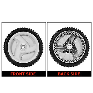SENZHAO Front Drive Wheels 532403111 194231x427 194231x460 for Craftsman Drive Self Propelled Lawn Mower Set of 2
