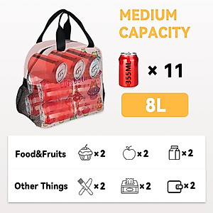 Custom Name Frog Lunch Bag for Kids, Personalized Small Lunch Bags Insulated, Cute Reusable Lunchbox for Teen Girls Boys, Pink Portable Lunchbags for School Travel Picnic, Freezable and Foldable