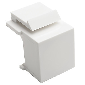 TRIPP LITE Snap in Blank Keystone Jack Insert, 10 Pack, White (N040-010-WH)