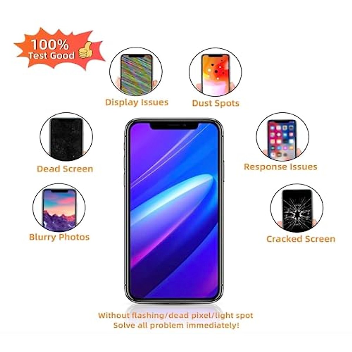 iPhone 13 Screen Replacement 6.1 Inch, 3D Touch LCD Digitizer Screen for A2482, A2631, A2634, A2635, A2633 with Repair Tools Kit with Screen Protector/Waterproof Seal