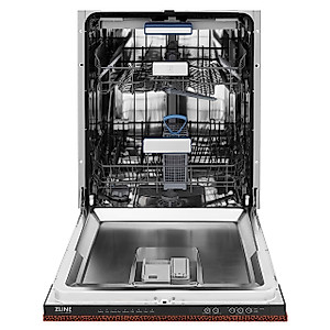 ZLINE 24" Tallac Series 3rd Rack Tall Tub Dishwasher in Hand Hammered Copper with Stainless Steel Tub, 51dBa (DWV-HH-24)