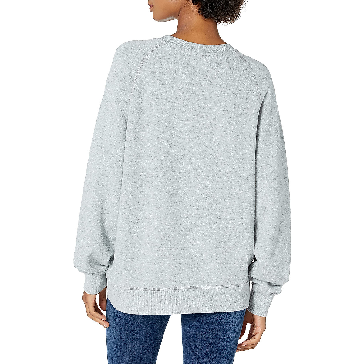 Bandier x Sincerely Jules_The Juniper Crew Neck Sweatshirt Vintage Heather Grey Embroidered-M