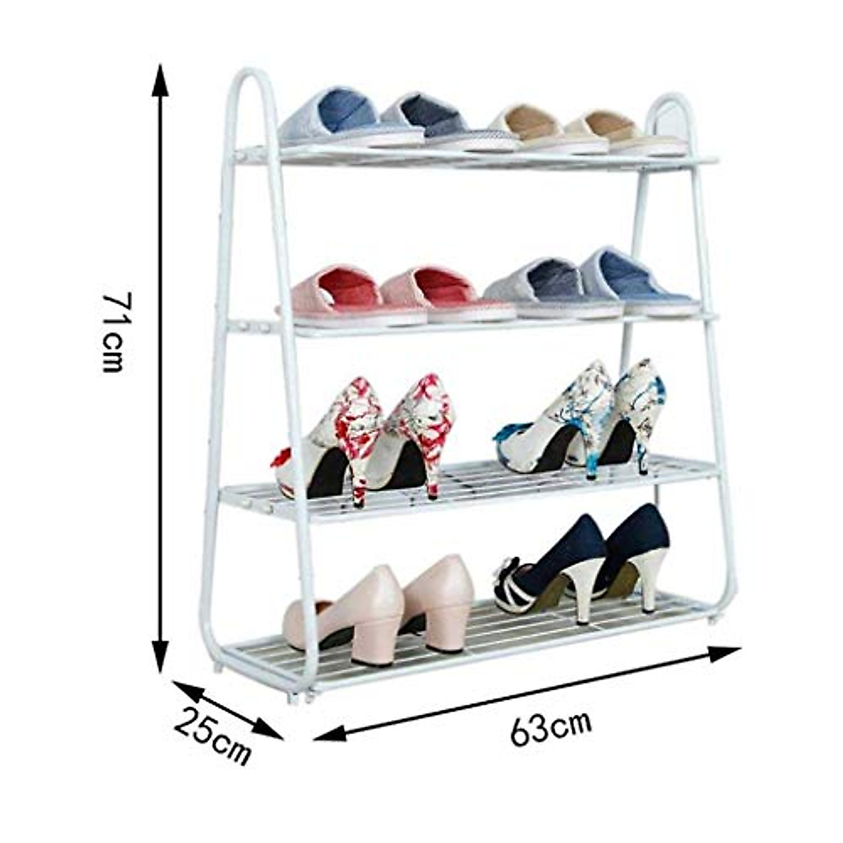 DINGZZ Iron Shoe Rack, Simple Home Multi-Layer Iron Art Dormitory Slipper Shelf Storage