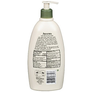 Aveeno Daily Moisturizing Body Lotion with Soothing Oat and Rich Emollients, Fragrance-Free, 18 Fl Oz