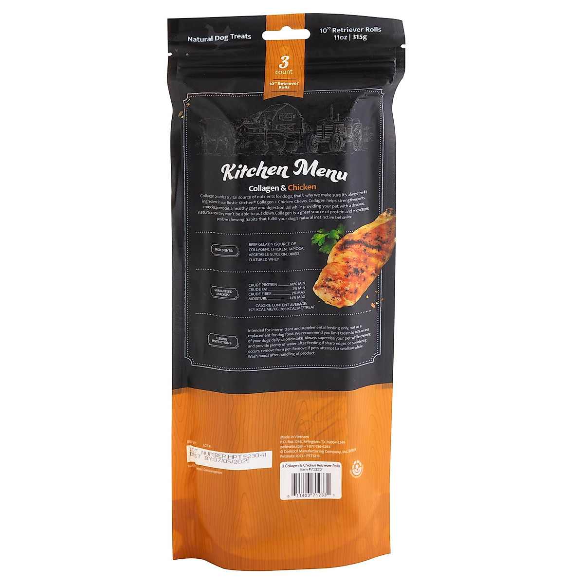 Wild Eats RK Collagen Retriever Roll (Real Chicken) 10" - 3ct