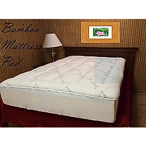 ORGANIC TEXTILES OrganicTextiles Down Alternative Mattress Pad with Rayon derived from Bamboo Cover (King Size)