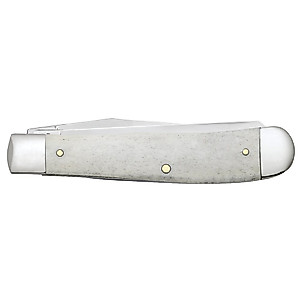 Case WR XX Pocket Knife Natural Smooth Bone Trapper W/Psalm 23 and Artwork Item #8795 - (6254 SS) - Length Closed: 4 1/8 Inches