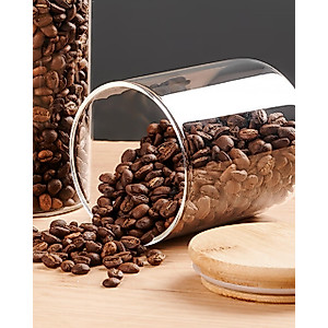 BSDPREF 27oz Glass Food Storage Jars Set of 1, Glass Storage Jars with Airtight Lids Pantry Organization Jar, Spice Jar, Blooming Tea, Coffee and Sugar Container, Small Canister Set for Kitchen