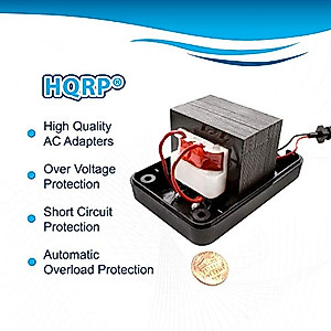 HQRP AC Adapter Compatible with DigiTech Vocalist Live 4 / Vocalist Live 5 / Vocalist Live VHM5 Guitar Multi Effects Pedals, Power Supply Cord Transformer