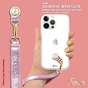 Sonix Vegan Leather Adhesive Phone Wristlet Strap (Mauve)