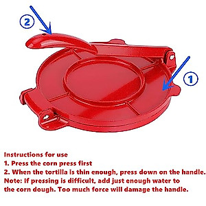 RBRSLALA 8 inch Tortilla Press Foldable Aluminum Tortilla Press Dough Press Baking Tools DIY Baking Tool Accessories