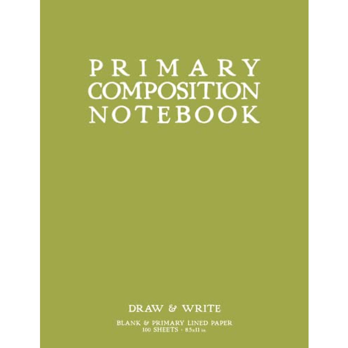 Primary Composition Notebook: Light Green Softcover Draw & Write Journal by schoolnest