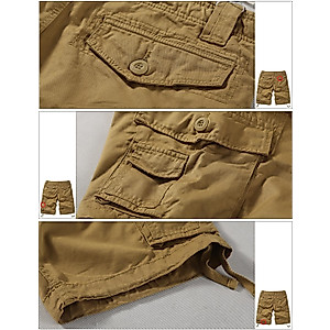 Match Men's Twill Comfort Cargo Short Without Belt #S3612 (Label Size 4XL/40 (US 38), Khaki)