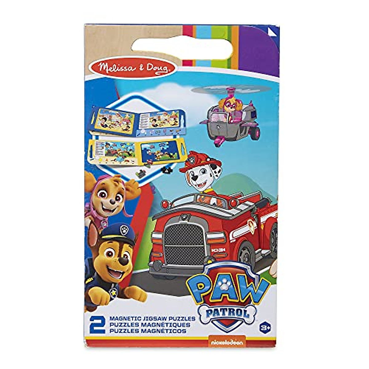 Melissa & Doug PAW Patrol Take-Along Magnetic Jigsaw Puzzles (2 15-Piece Puzzles) - FSC Certified
