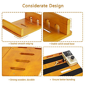 Pedalboard, Wooden Guitar Effects Pedal Board 17.3"x11.8", Removable & Easy to Carry, with Cable Supply Pedalboard Set Guitar Accessories (Removable)