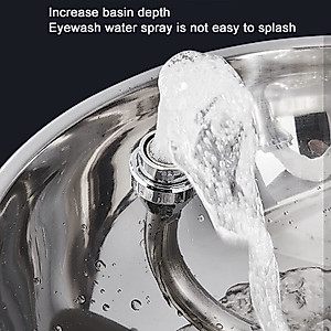 FLORIG Emergency Eyewash Station Combination Face and Eye Wash Station 304 Stanless Steel Eye Washer for Washing Showering Neck Arm Rescue Supply