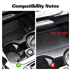 Wireless Charger Pad for BMW X3 G01 2023 2018 2019 2020 2021 2022,Fit for BMW X4 2019 2020 2021 2022 2023 Accessories,Wireless Charging Center Console Mat Organizer