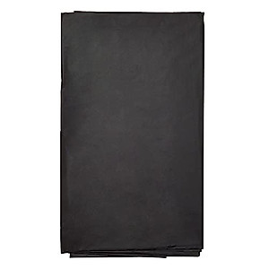 Juvale 12-Pack Black Plastic Tablecloth - 84-Inch Round Disposable Table Cover, Fits up to 72-Inch Round Tables, Black Themed Party Supplies
