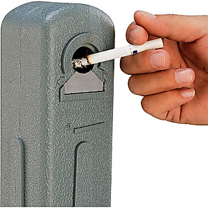 Global Industrial Gray Outdoor Ashtray, 1-1/2 Gallon