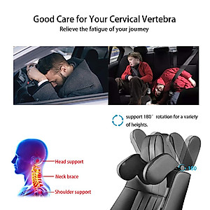 Car Headrest Pillow,Adjustable Road Pal Car Headrest,Sleep Travel Car Headrest,Car Seat Headrest Neck Rest Cushion for Adults