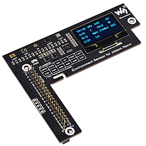 Bicool Environment Sensor Module for Jetson Nano Developer Kit B01-4GB and Jetson Nano 2GB, Collect Temperature Humidity IR ray Data,etc. I2C Bus,1.3inch OLED Display for Reading Data in Real Time