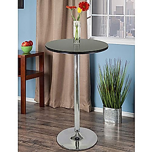 Winsome Spectrum-Pub-Table, Black & Chrome