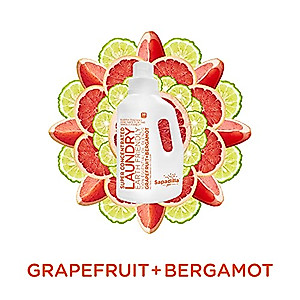 Sapadilla Grapefruit + Bergamot High Efficiency (he) Biodegradable Laundry Detergent Liquid , 32 Ounce